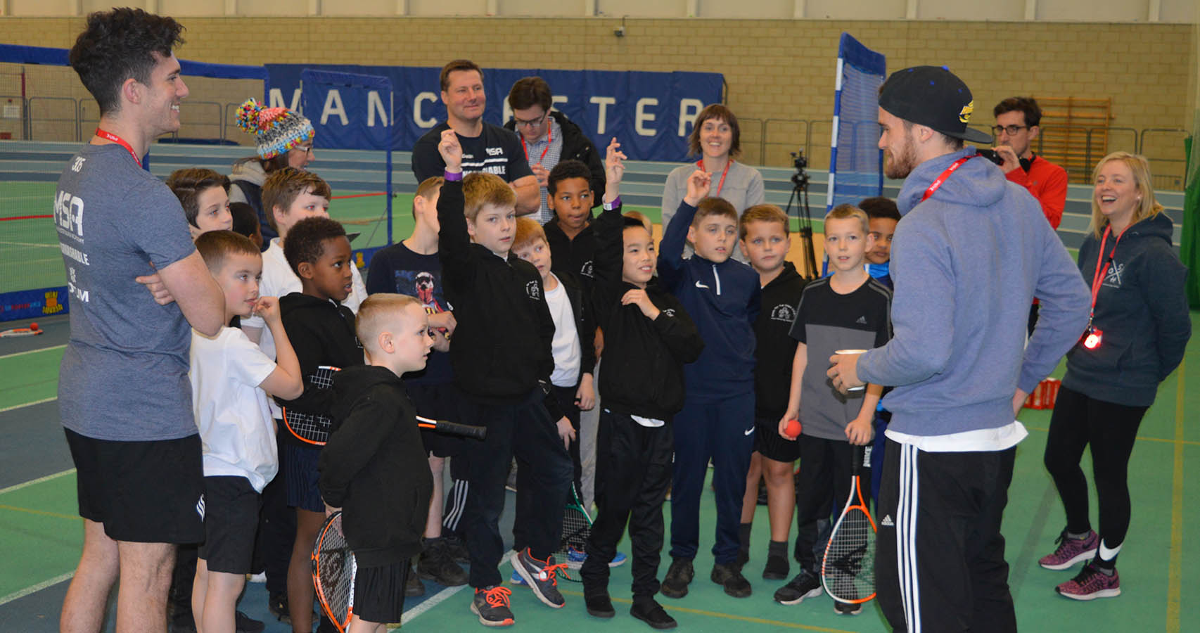 England Squash - Kids make a racket at World Championships schools ...