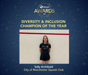 England Squash - Diversity & Inclusion Champion Sally Archibald putting ...