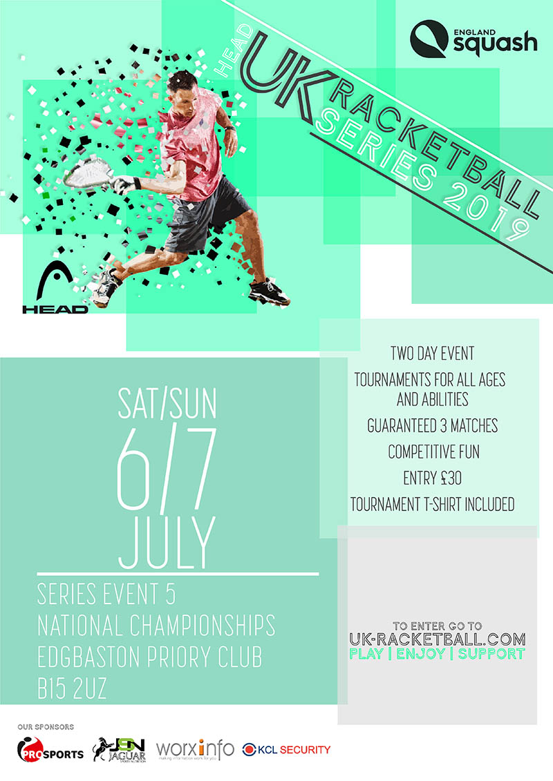 England Squash - Edgbaston to host HEAD Racketball / Squash 57 Nationals